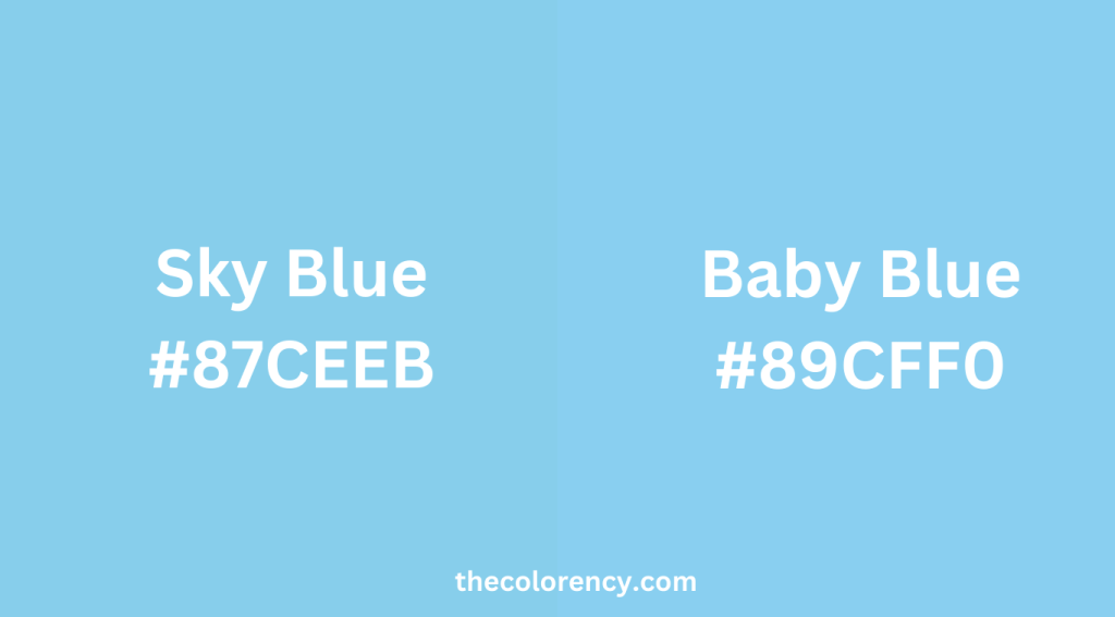 Sky Blue Vs Baby Blue What s The Different The Color Ency