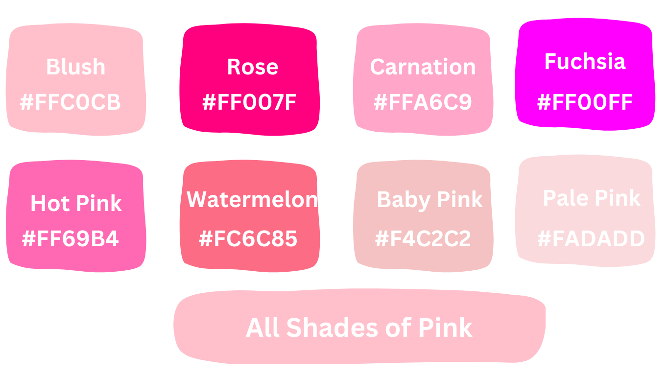 Different Shades of Pink – An Inspiring Guide - The Color Ency