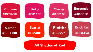All Different Shades of Red Are There - The Color Ency