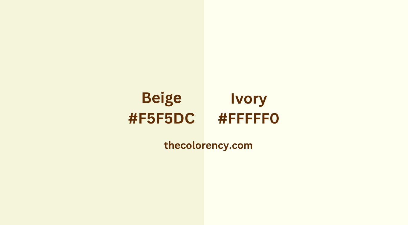 Beige vs Ivory: What’s the Difference? - The Color Ency